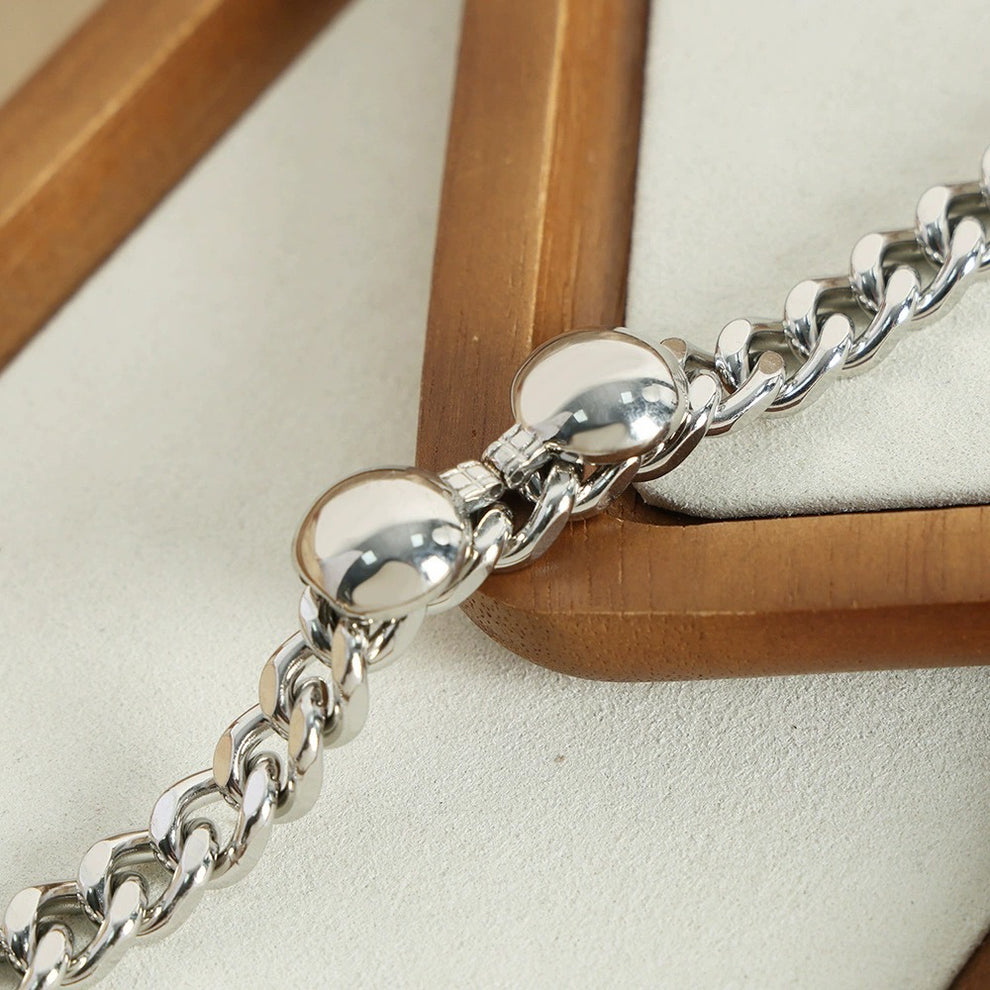 Silver Curb Chain Bracelet Wholesale | Stainless Steel – MiduoduoJewelry